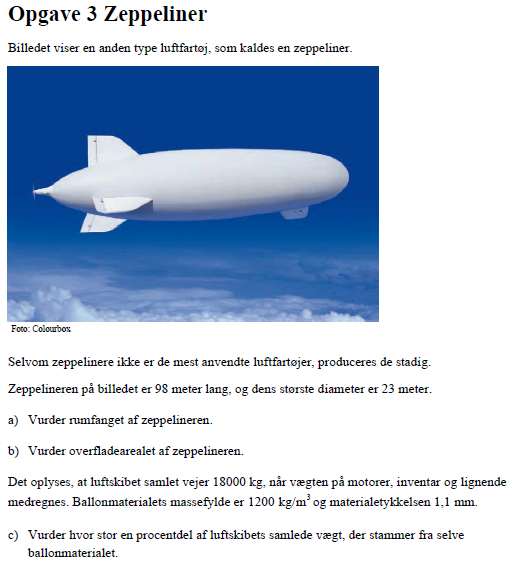 Zeppeliner - Matematik - Studieportalen.dk